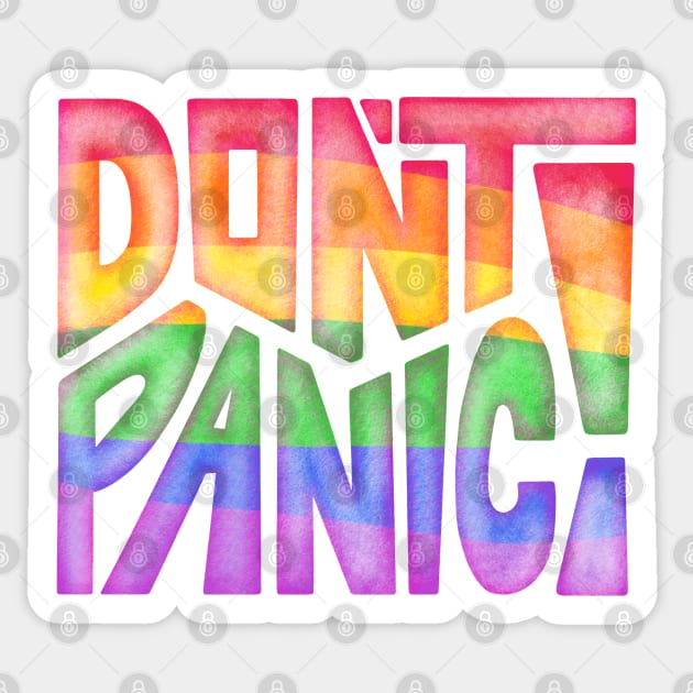 DON'T PANIC! Word Art - Dont Panic - Sticker | TeePublic